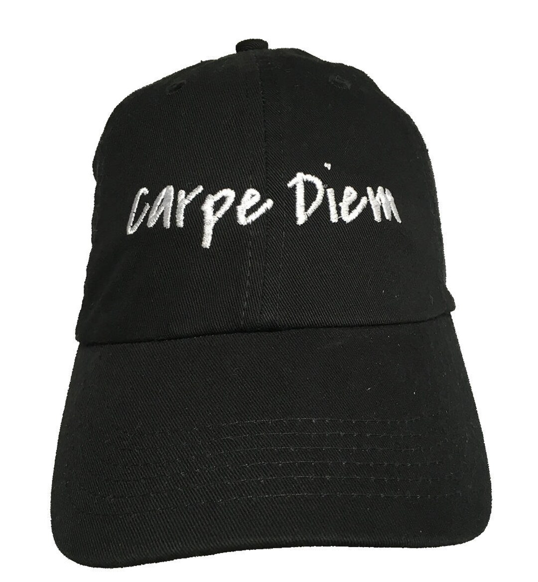 Carpe Diem (polo Style Ball Cap - Black) - Etsy