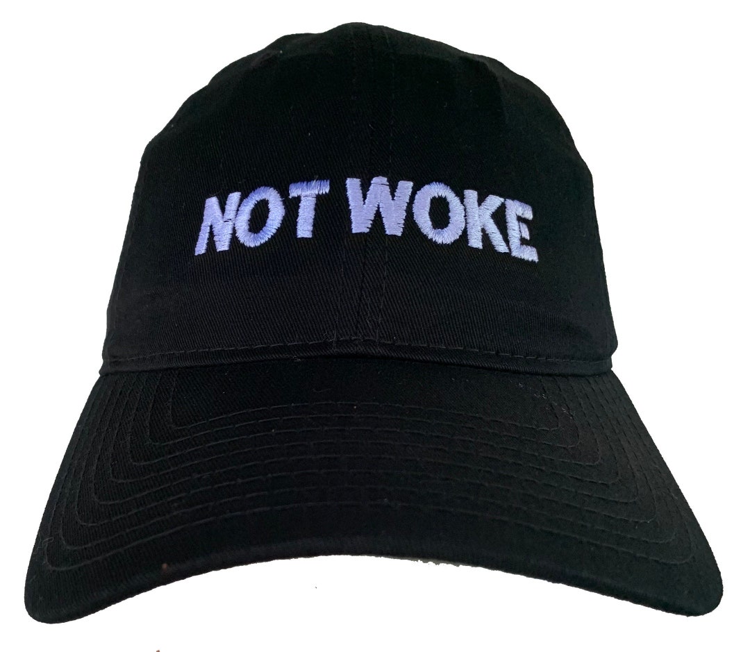 Not Woke - Polo Style Ball Cap (various Colors With White Stitching) - Etsy