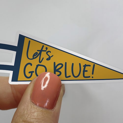 Uofm University of Michigan Wolverines Go Blue Decal Car - Etsy