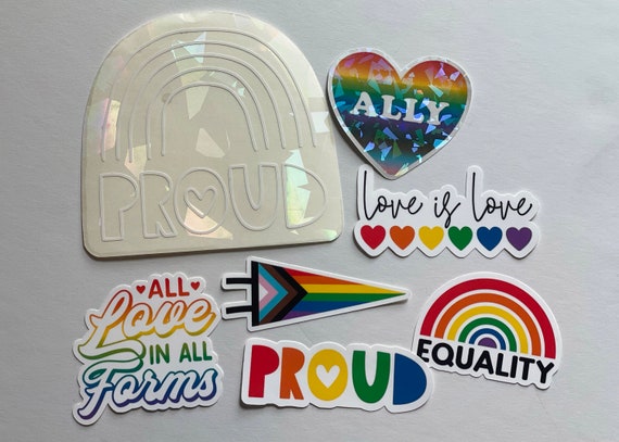 Scrapbooking Water Bottle Love is Love is Love Heart Rainbow Pride ...