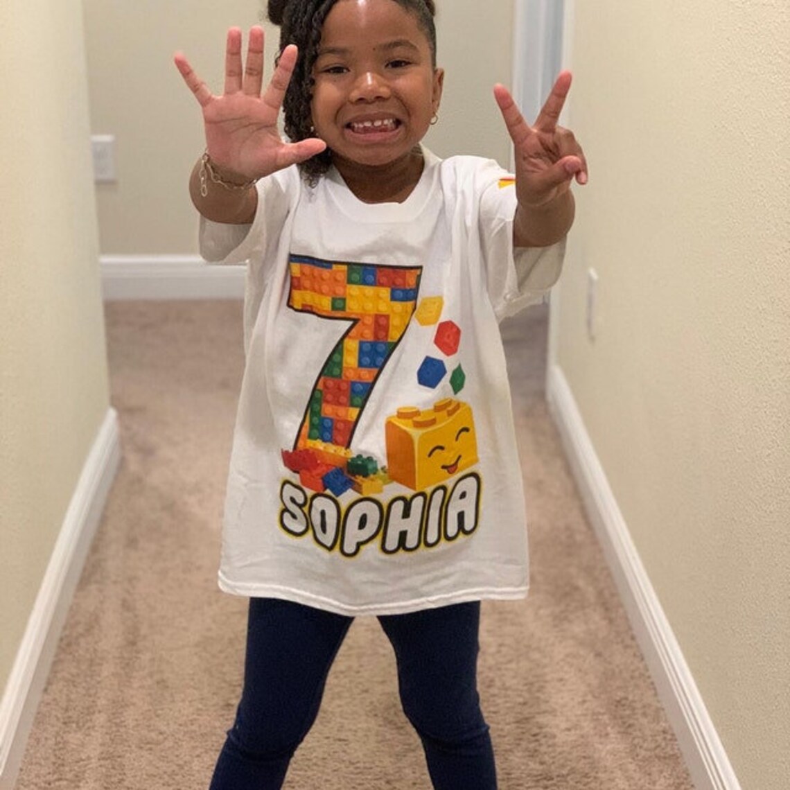 Bricks Building Blocks | Custom Birthday Party T-shirt | Personalized ...