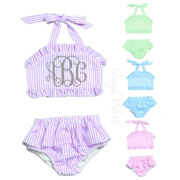 Embroidered Two Piece Bathing Suit - Etsy