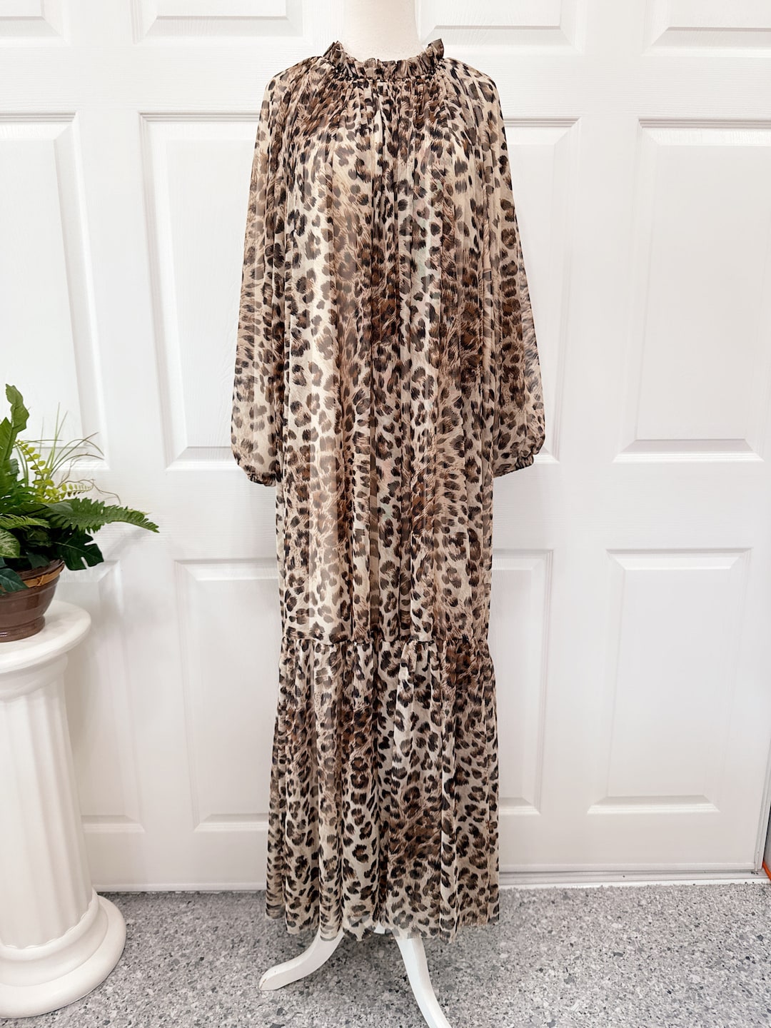 Kourtney Leopard Mesh Dress - Etsy