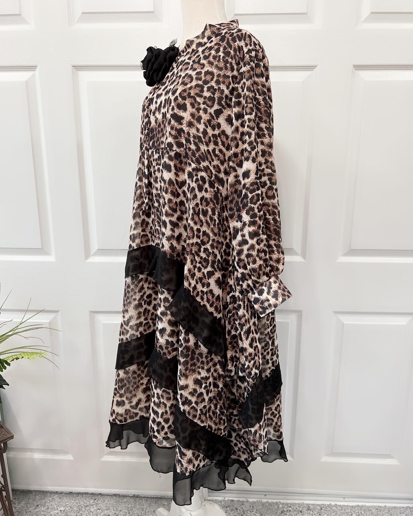 Colleen Dress in Leopard Black Ruffles - Etsy