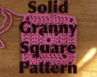 Boho Granny Square Crochet Digital Pattern PDF, Easy Step by Step ...