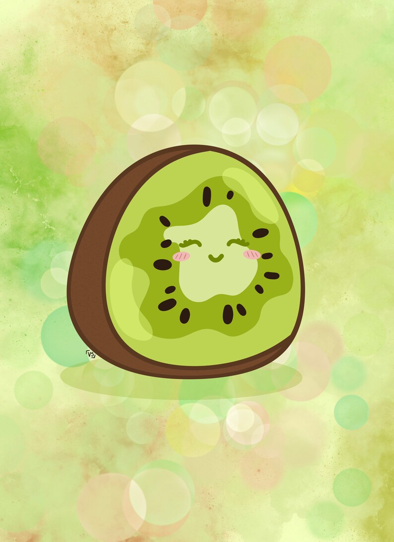 Kiwi Clear/glossy Water Resistant Sticker - Etsy