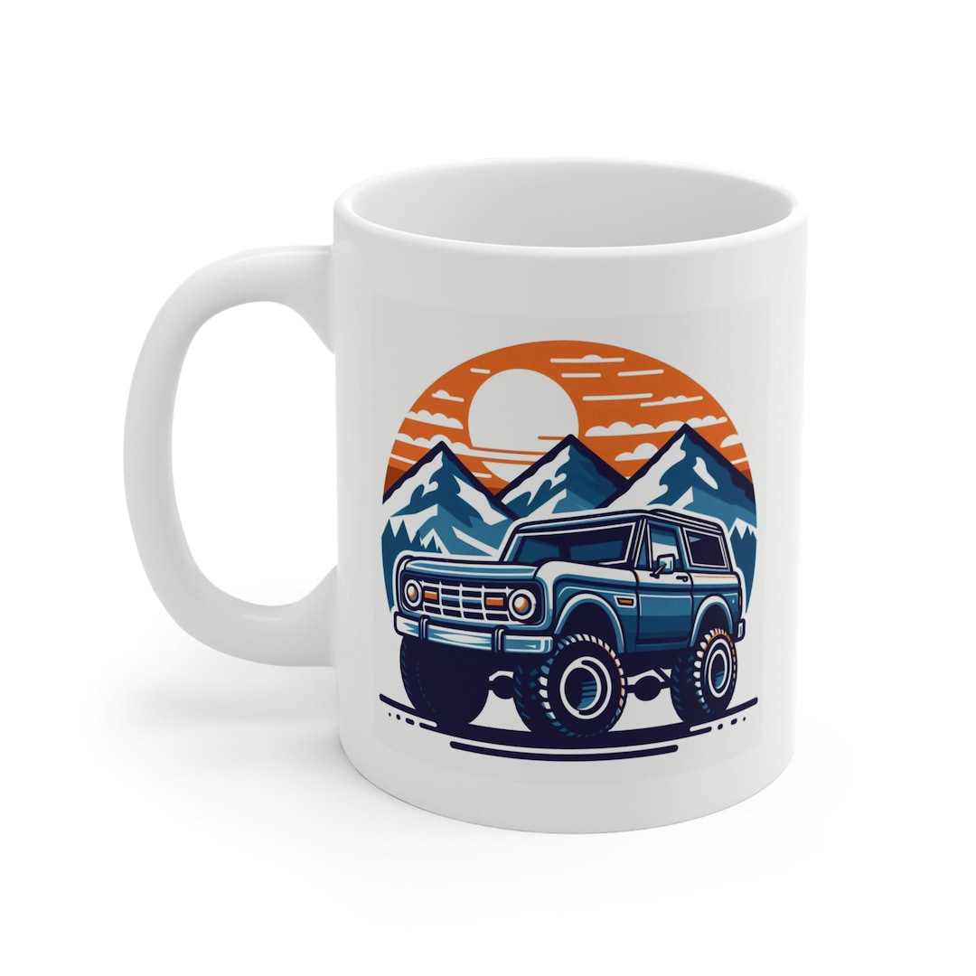 Ford Bronco Blue Coffee Mug - Etsy