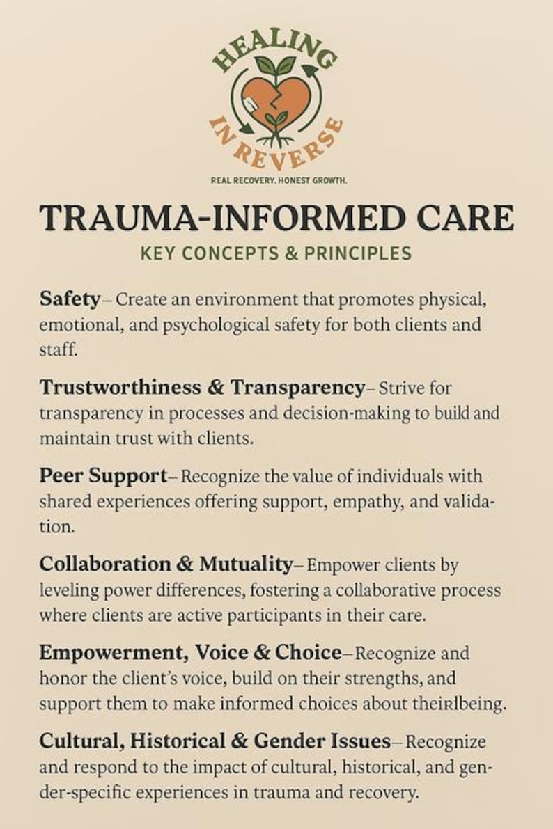 Trauma-informed Care Cheat Sheet, Printable Mental Health Resource ...