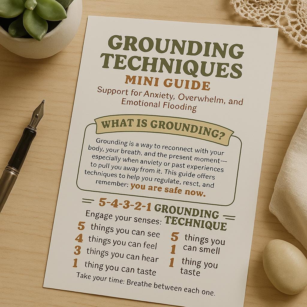 Grounding Techniques Mini Guide – Printable Mental Health Workbook ...