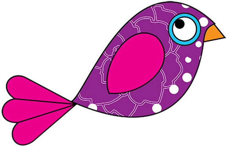 Bright Birdie Clipart by Peggiejeanie - Etsy