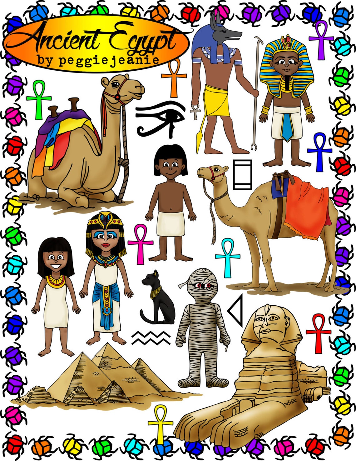 Ancient Egypt Clipart by Peggiejeanie - Etsy
