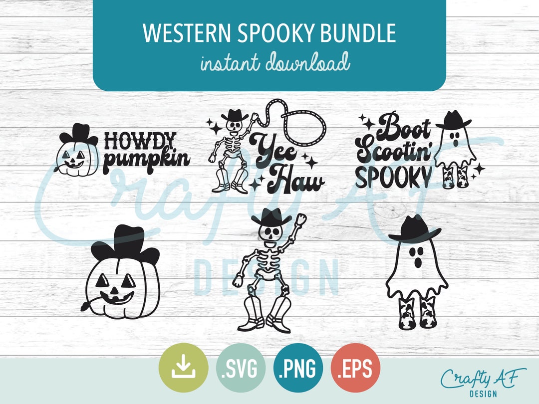 Western Spooky SVG Bundle: Halloween Designs for Cricut (digital ...