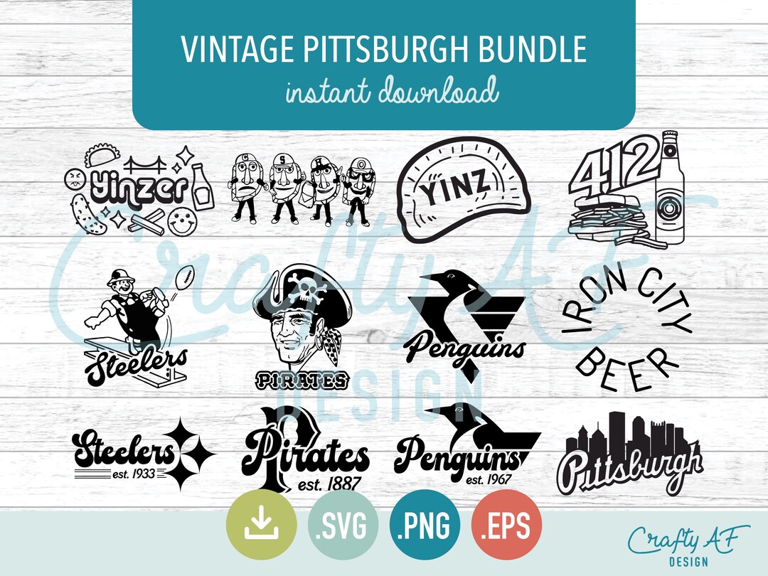 Vintage Pittsburgh Bundle, Instant Download, SVG PNG EPS Silhouette ...
