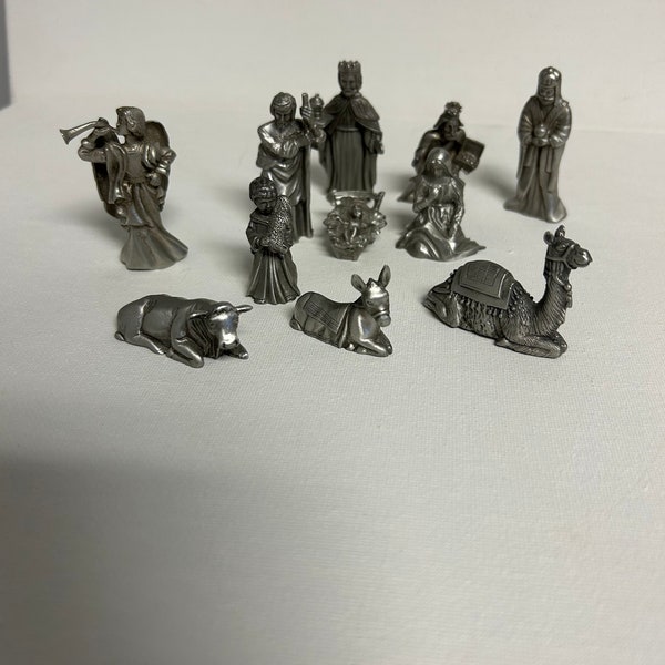 Pewter Nativity Set - Etsy