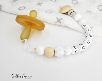 Personalized Pacifier clip Teether Toys Baby Gifts by SootherDream