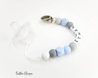 Personalized Pacifier clip Teether Toys Baby Gifts by SootherDream