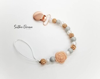 Personalized Pacifier clip Teether Toys Baby Gifts by SootherDream