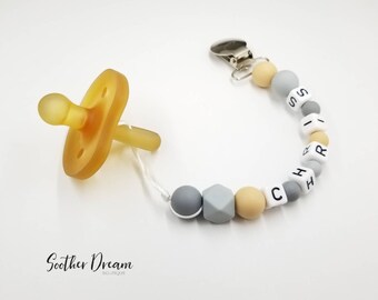 Personalized Pacifier clip Teether Toys Baby Gifts by SootherDream