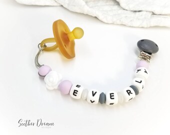 Personalized Pacifier clip Teether Toys Baby Gifts by SootherDream