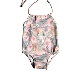 Girls One Piece Swimsuit Toddlers Halter Bathing Suit - Etsy