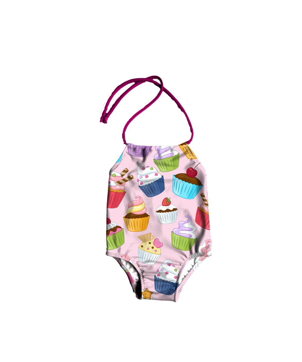 Girls One Piece Swimsuit Toddlers Halter Bathing Suit | Etsy