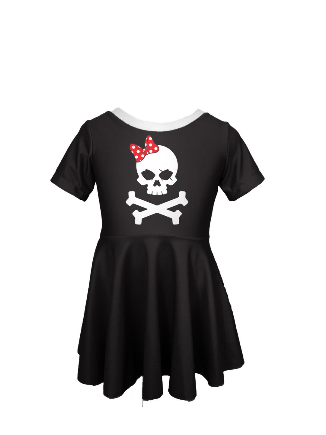 Halloween Dress, Black and White Skull Dress, Girl Skull Halloween ...