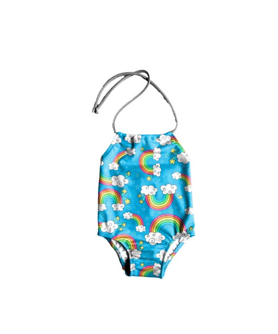Girls One Piece Swimsuit Toddlers Halter Bathing Suit | Etsy