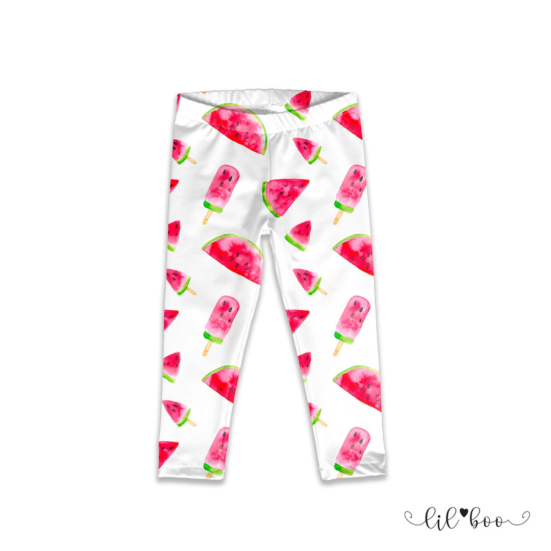 Kids Watermelon Leggings Watermelon Birthday Leggings Watermelon ...