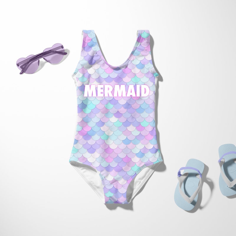 Mermaid Bathing Suits Girls - Etsy