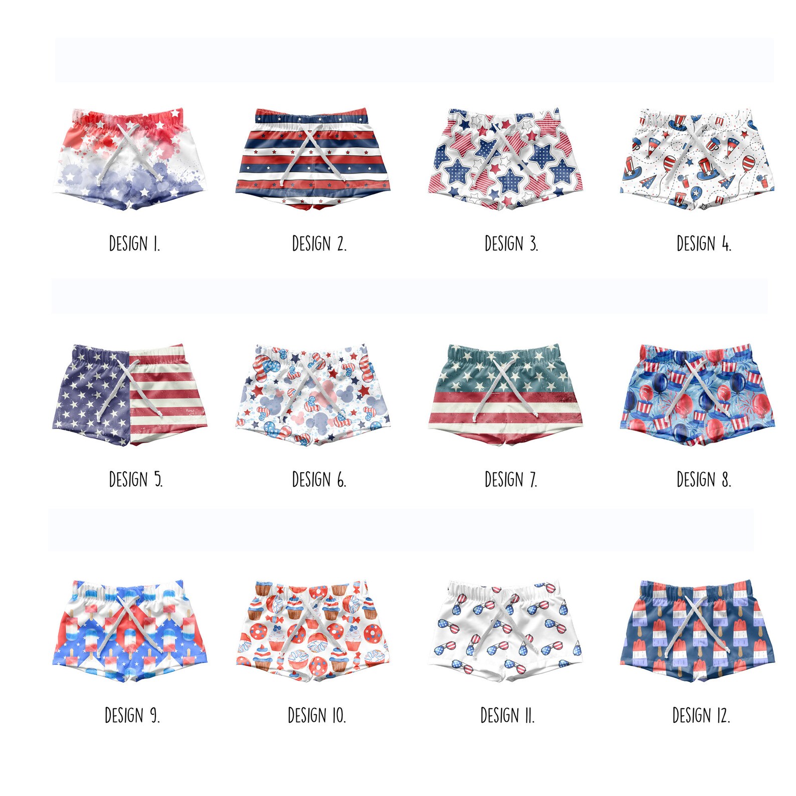 4th of July Swimsuit, Boys 4th of July Swim Shorts, Kids Boardshorts ...