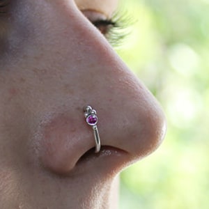 Small Silver Nose Ring, Nose Hoop 20 Gauge, Nose Piercing, Nostril Ring ...