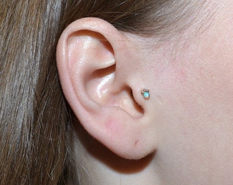 Gold Tragus Earring Tragus piercing Cartilage earring stud | Etsy