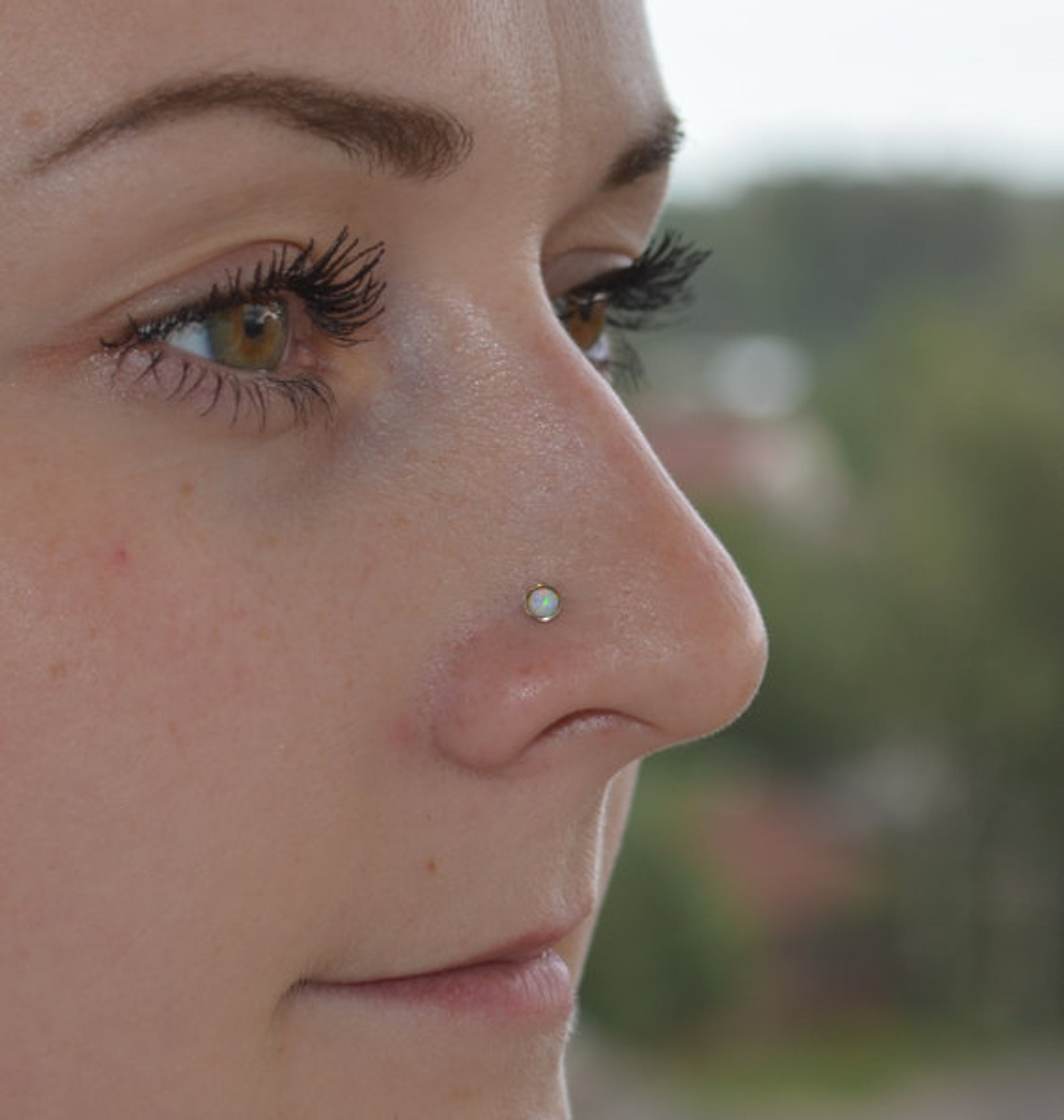 Nose Jewelry Nose piercing jewelry Nose piercing stud Opal | Etsy