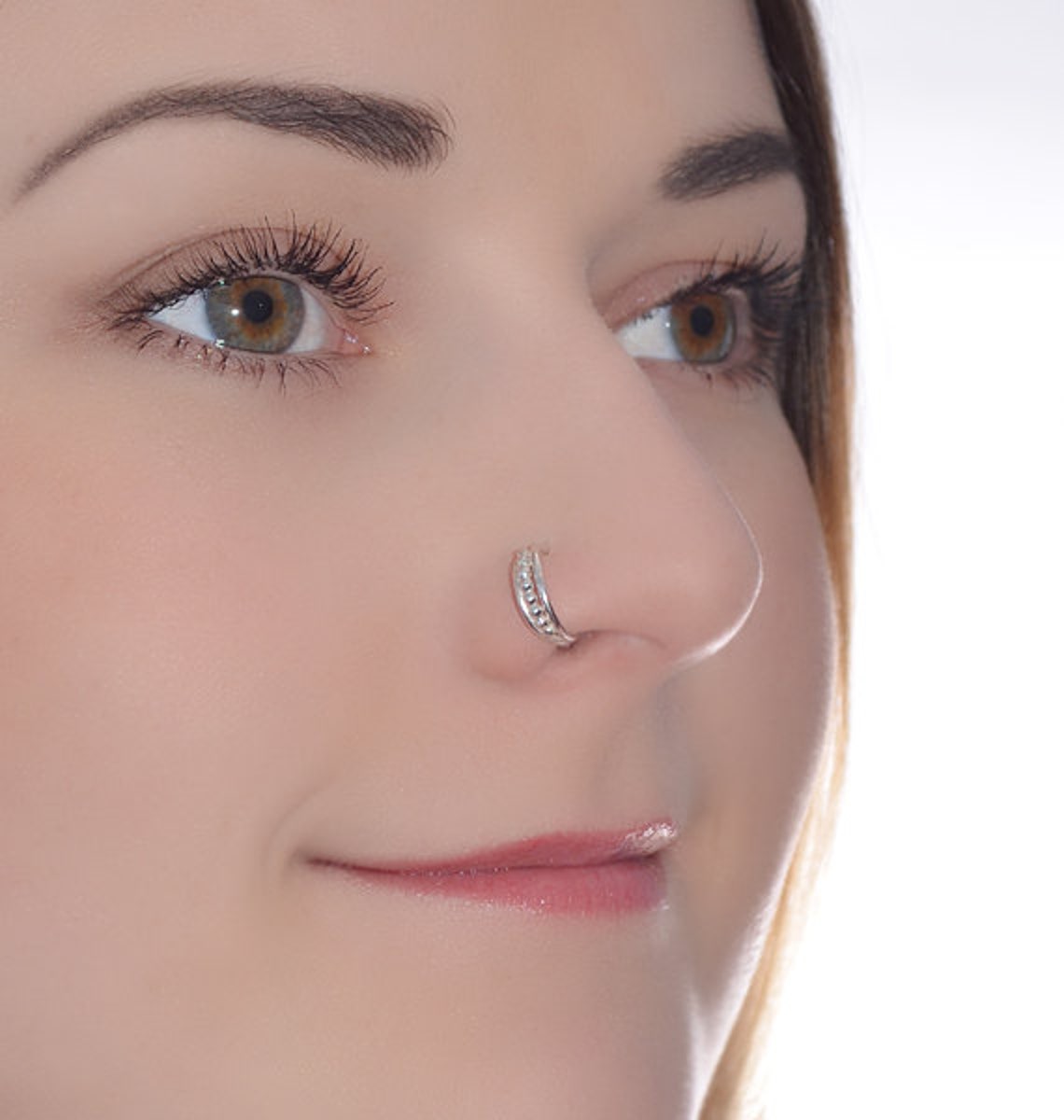 Silver Nose Ring Nose Ring Nose Hoop Nose Piercing 18g - Etsy