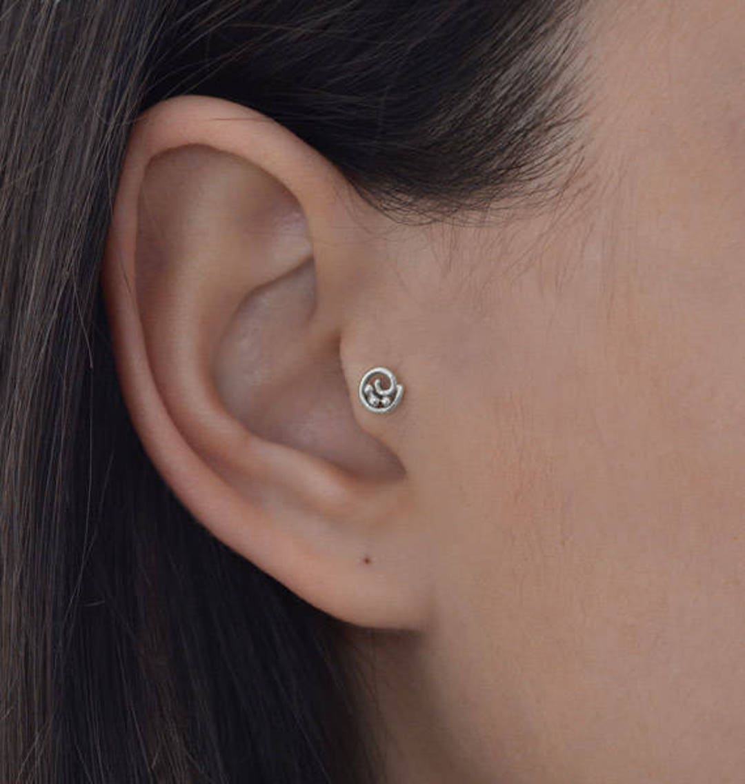 Tragus Stud Cartilage Stud Tragus Piercing Jewelry Helix - Etsy