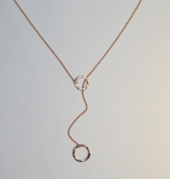 Gold Lariat Necklace Gold Y necklace Long drop necklace Y | Etsy