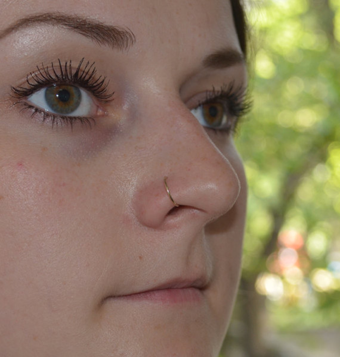 Nose Ring 20g Solid Gold Nose Piercing Tragus Piercing | Etsy