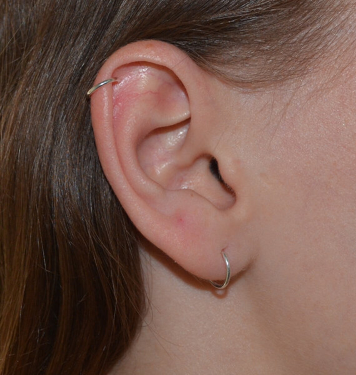 Small Silver Nose Ring Nose hoop 20 gauge Nose piercing | Etsy