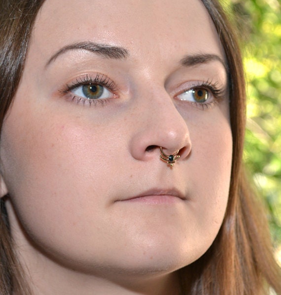 Septum Gold Jewelry Gold Daith Piercing Septum Earring - Etsy