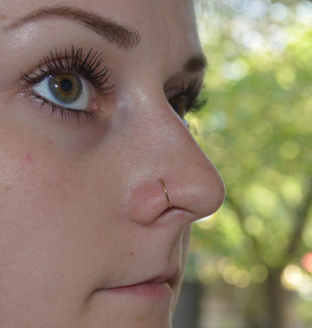 Nose Ring 20g, Solid Gold Nose Piercing, Tragus Piercing, Cartilage ...