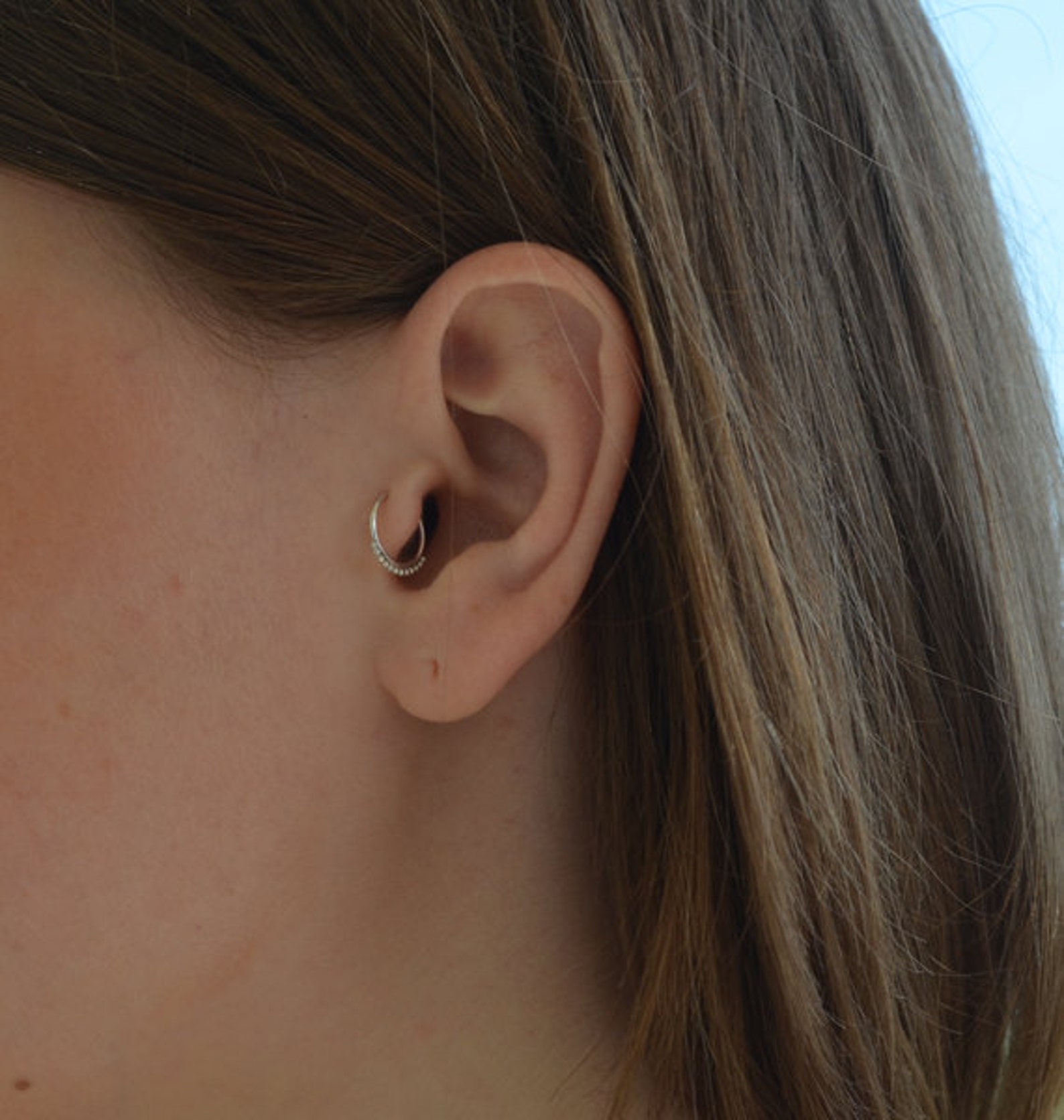 Small Silver Nose Ring Nose hoop 20 gauge Nose piercing | Etsy