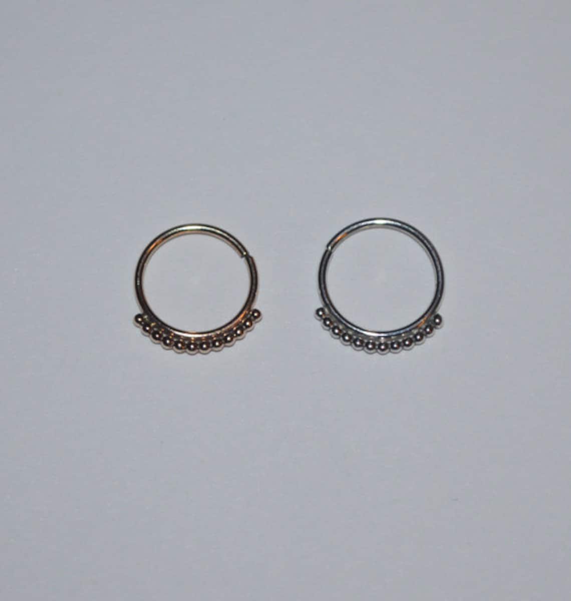 Small Silver Nose Ring Nose hoop 20 gauge Nose piercing | Etsy