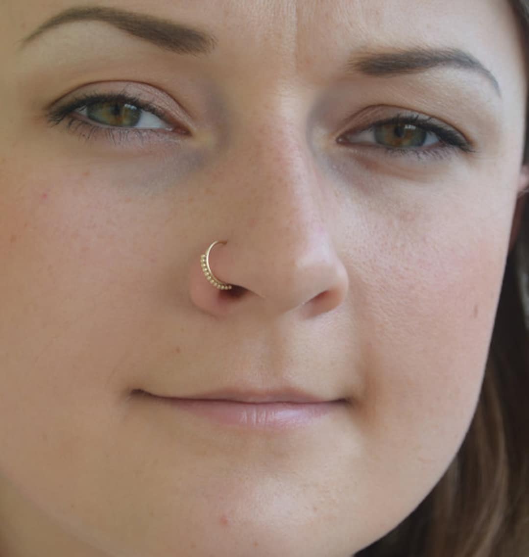 Small Nose Ring 20g, Gold Nose Piercing, Tragus Piercing, Cartilage ...