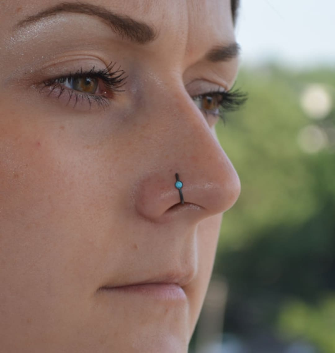 Small Silver Nose Ring, Nose Hoop 20 Gauge, Nose Piercing, Nostril Ring ...