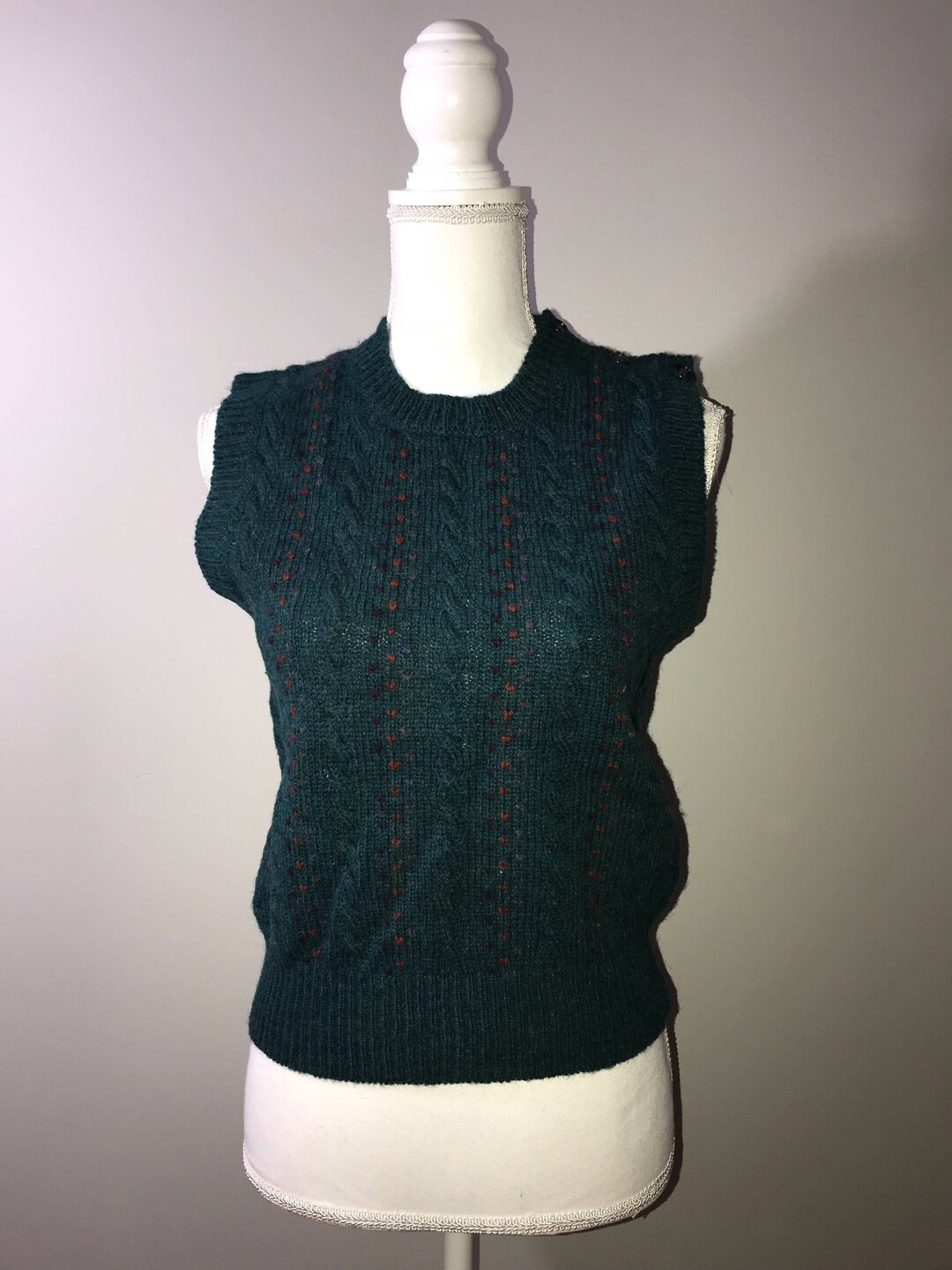 Vintage 80's Teal Unisex Sweater Vest / Size 34 / by Britches of ...