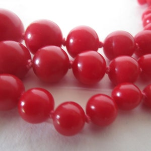 Antique Cherry Red Bakelite or Plastic Beaded 3 Strand Necklace - Etsy