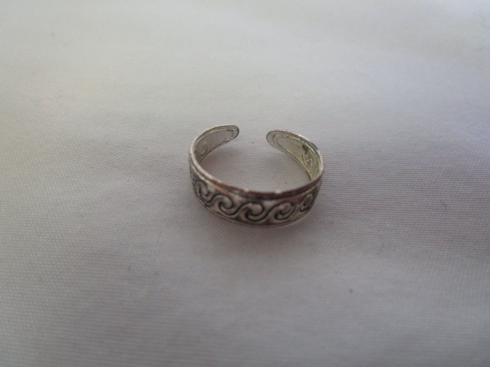 Vintage Sterling Silver Fancy Toe Ring | Etsy