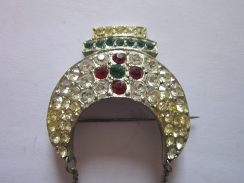 Rare Antique Masonic Multi Colored Rhinestone Large Brooch - Etsy