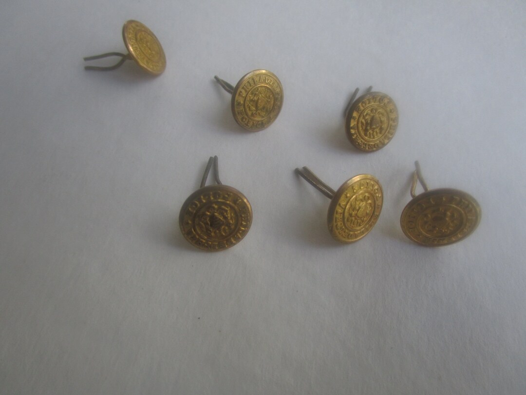 Antique Philadelphia Police Set of Brass Uniform Buttons - Etsy