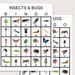 100x Insect and Bugs Bingo Cards, Printable Birthday Party Bingo, Party ...